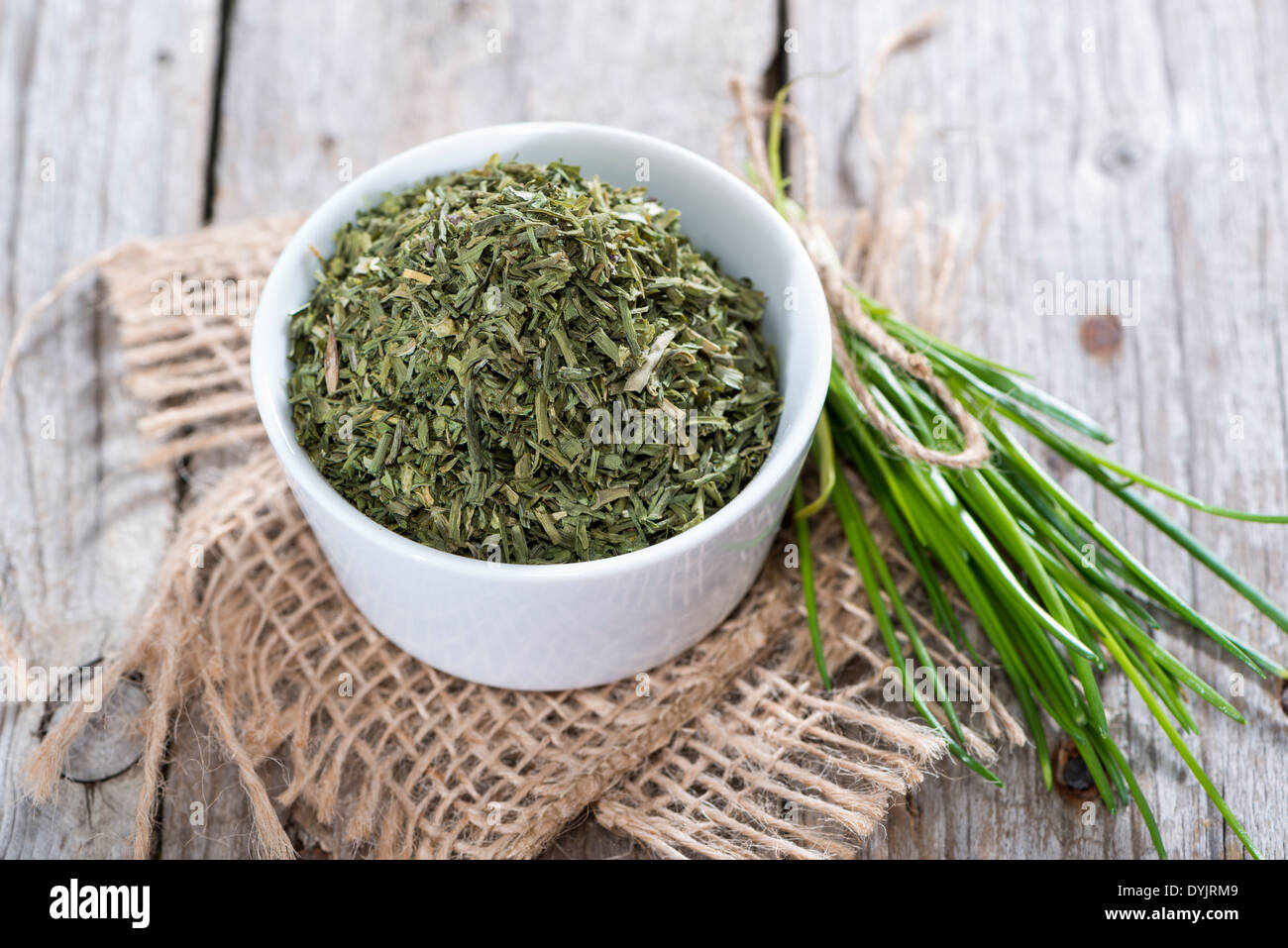Small portion of dried Chive (close-up shot Stock Photo - Alamy