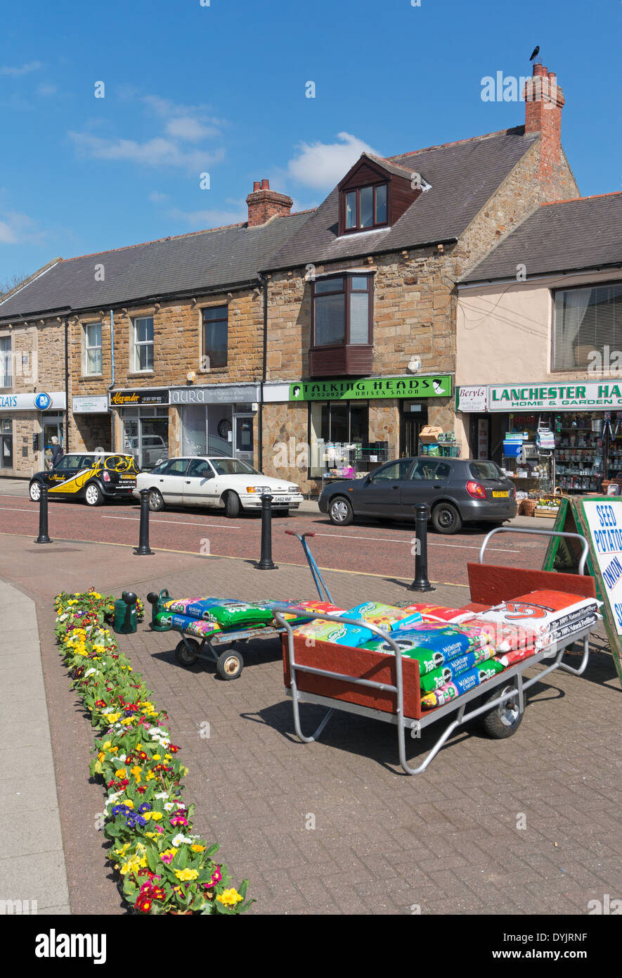 Front Street Lanchester village north east England UK Stock Photo - Alamy