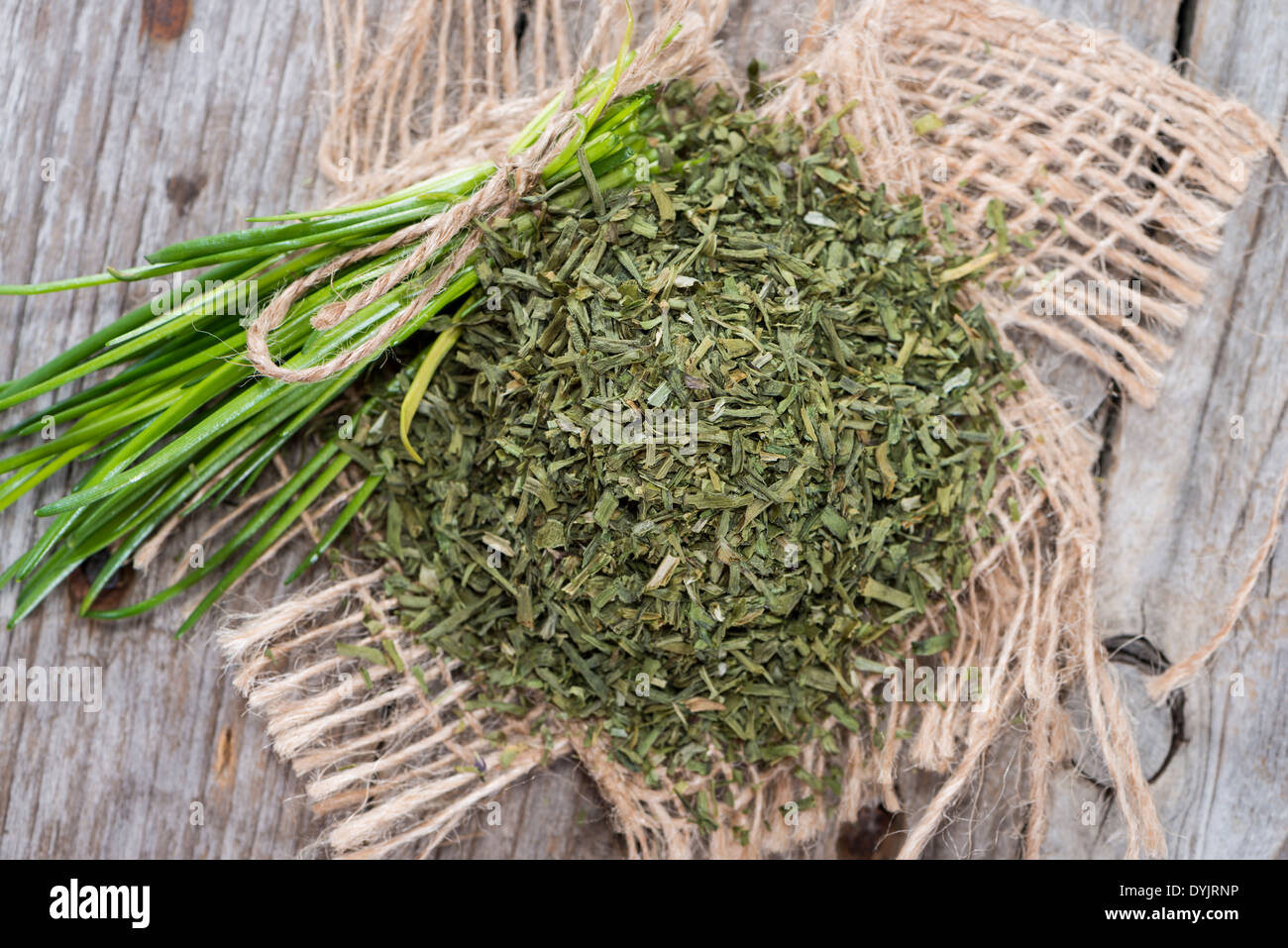 Small portion of dried Chive (close-up shot Stock Photo - Alamy