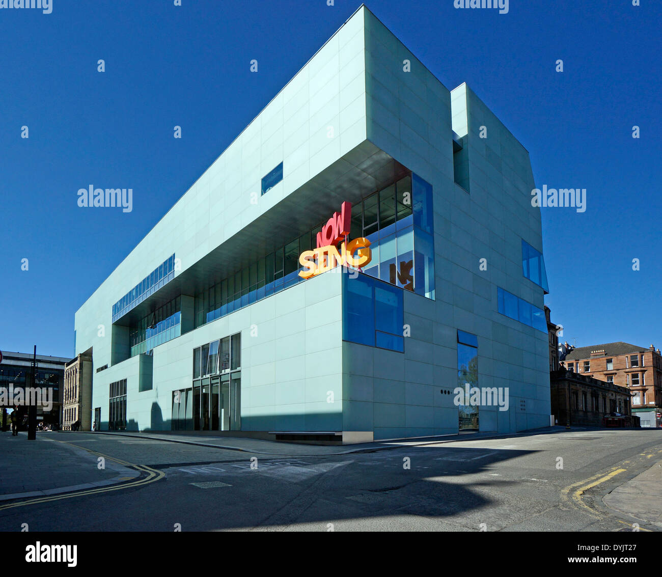 The Glasgow School of Art in Glasgow Scotland showing the new Reid ...
