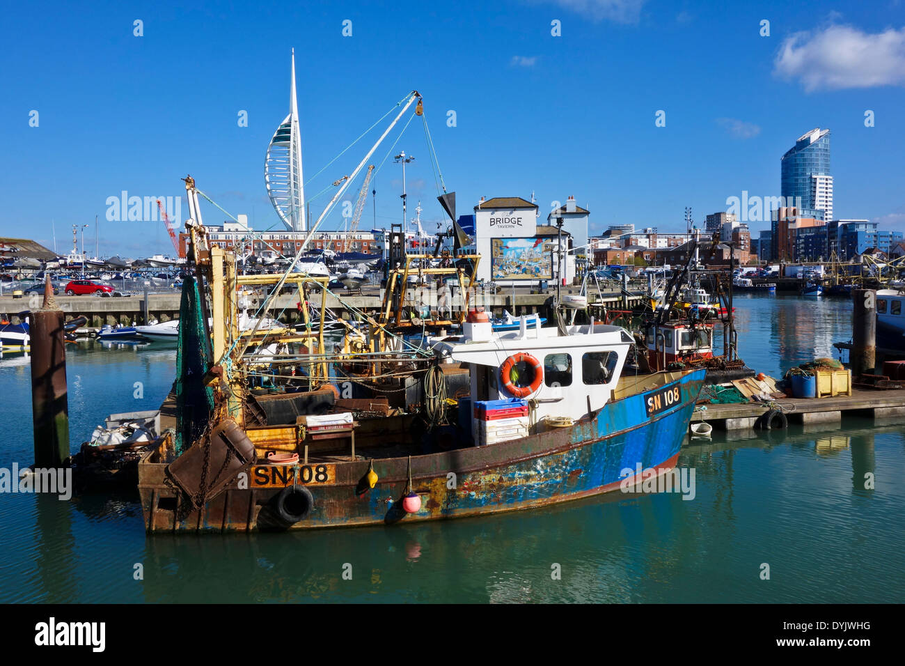 The Camber part of Old Portsmouth Harbour Fishing boat Stock Photo - Alamy