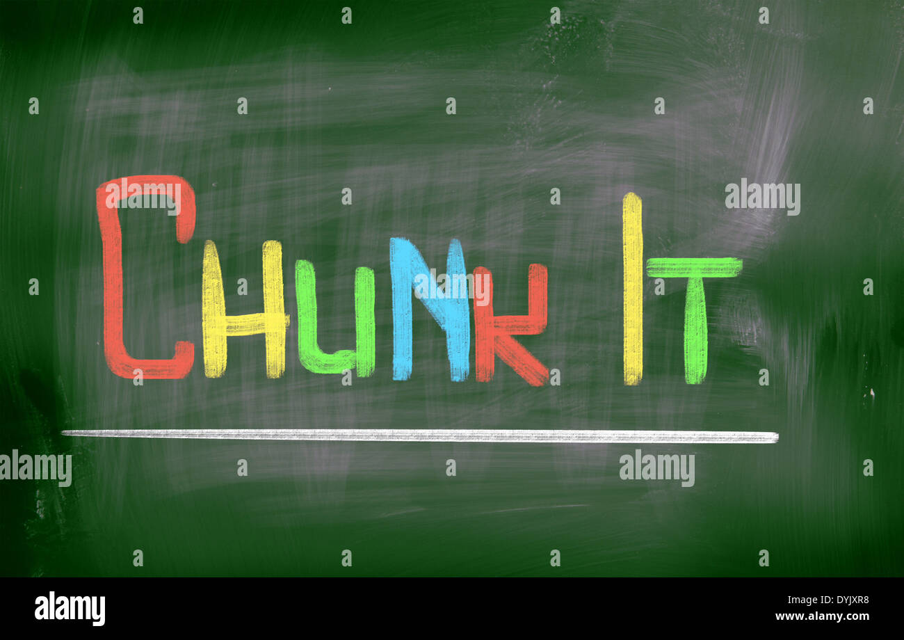 Chunk It Concept Stock Photo - Alamy