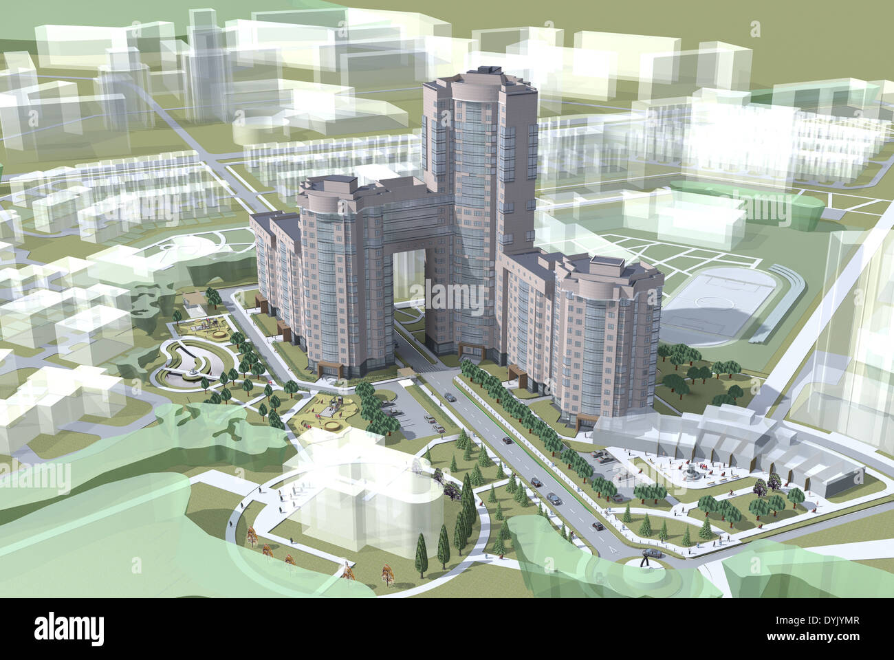 Moscow, Russia. Project new residential building Stock Photo - Alamy