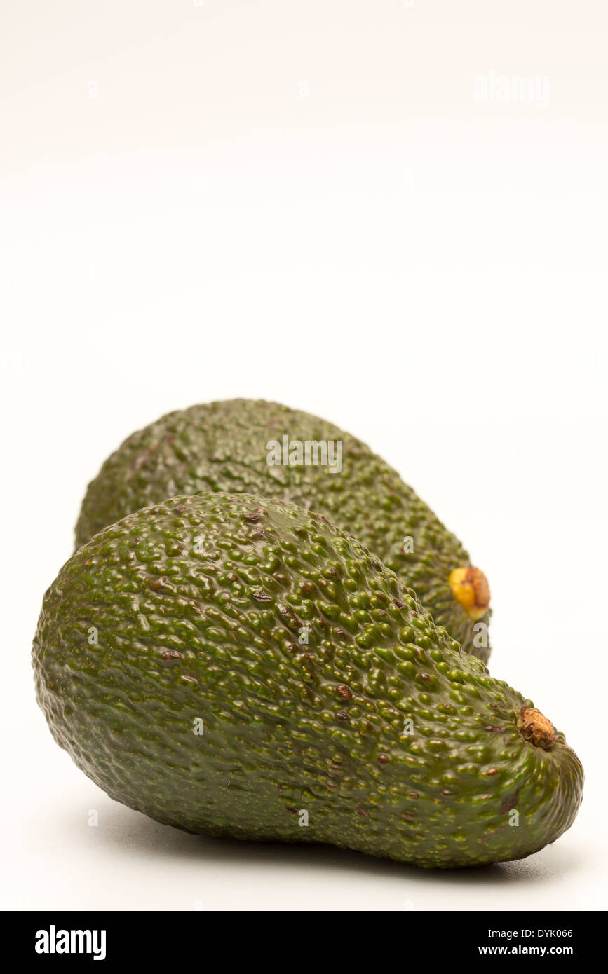 Avocado Pears isolated on a white background Stock Photo - Alamy