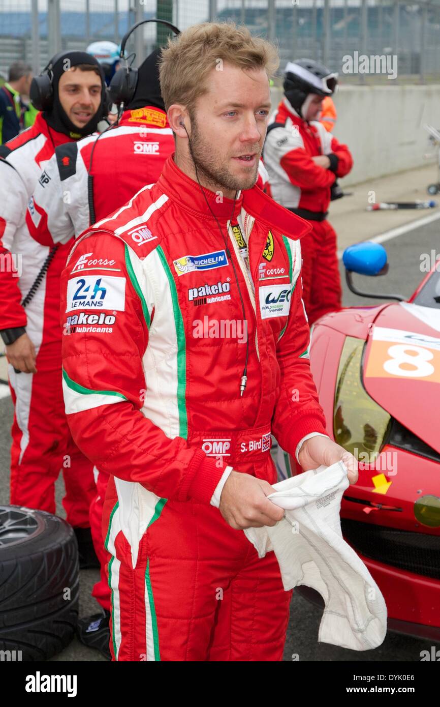 Silverstone, UK. 20th Apr, 2014. Ferrari driver Sam Bird during round 1 ...