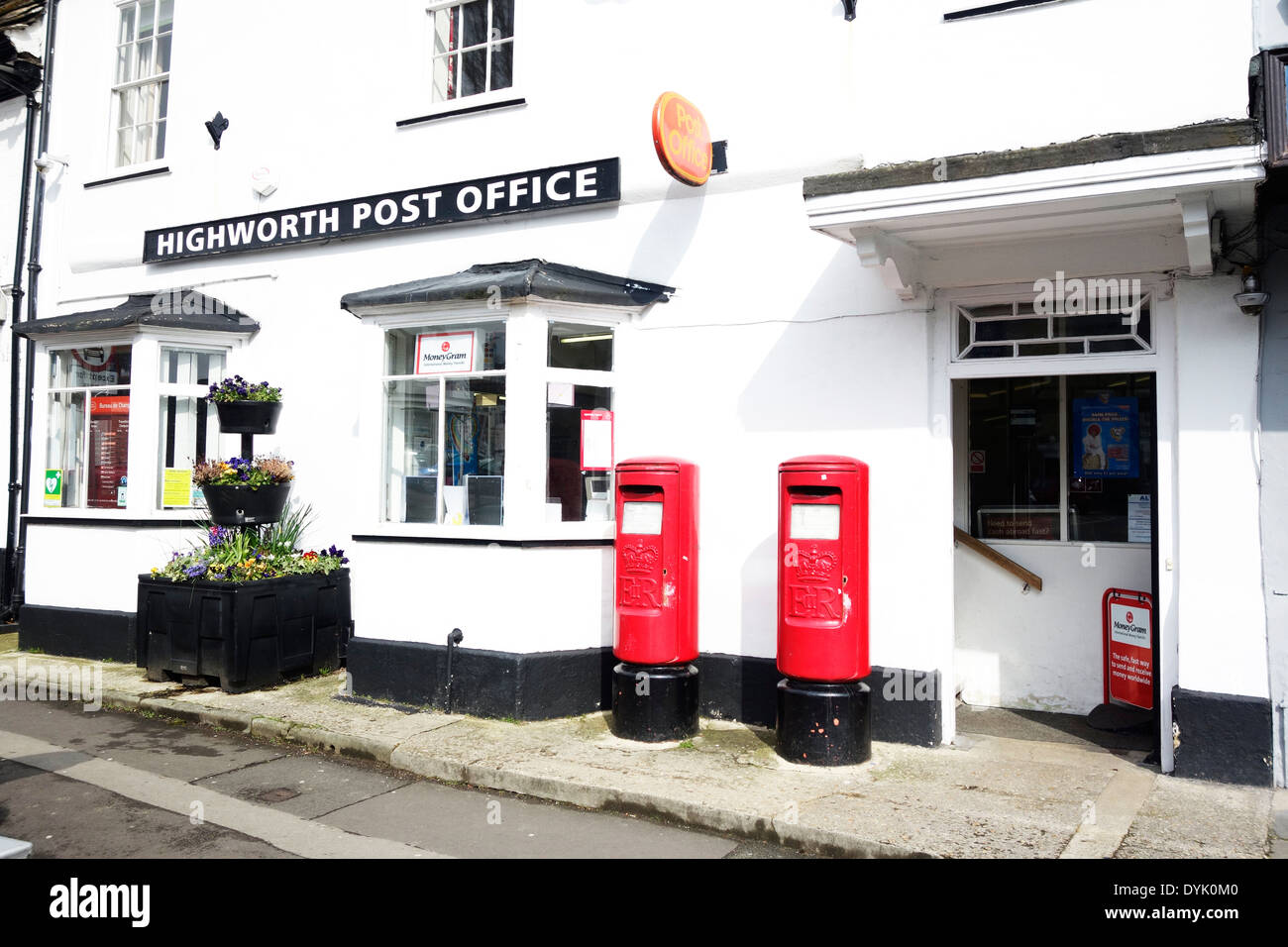 A traditional English post office in the village of Highworth ...