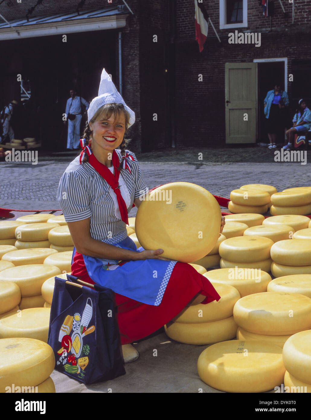 Dutch costume woman cheese hi-res stock photography and images - Alamy