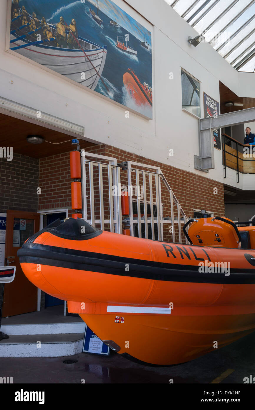 Interior of RNLI Lifeboat station, Redcar, Cleveland, UK Stock Photo ...