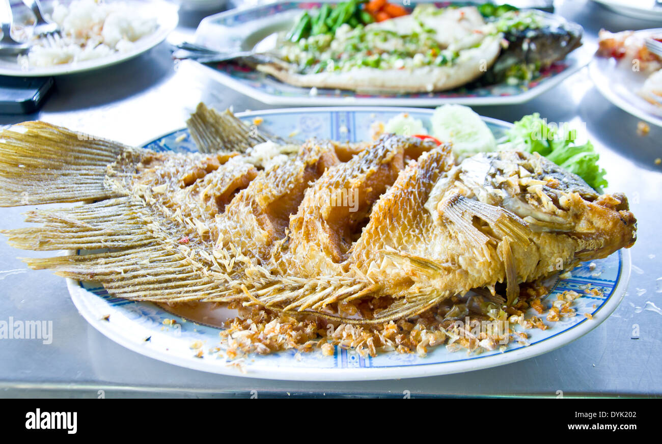 fried fish for healthy food Stock Photo - Alamy