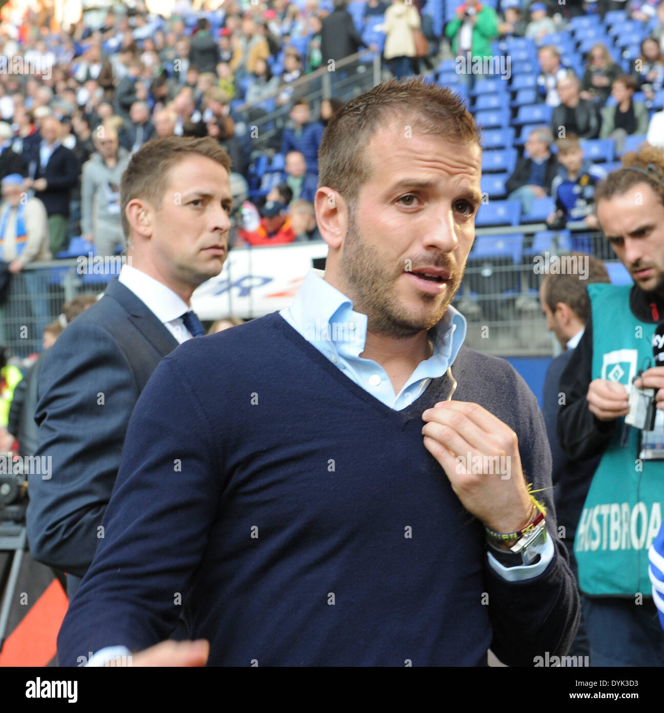 Dutch soccer player Rafael van der Vaart of the Hamburger SV reacts ...