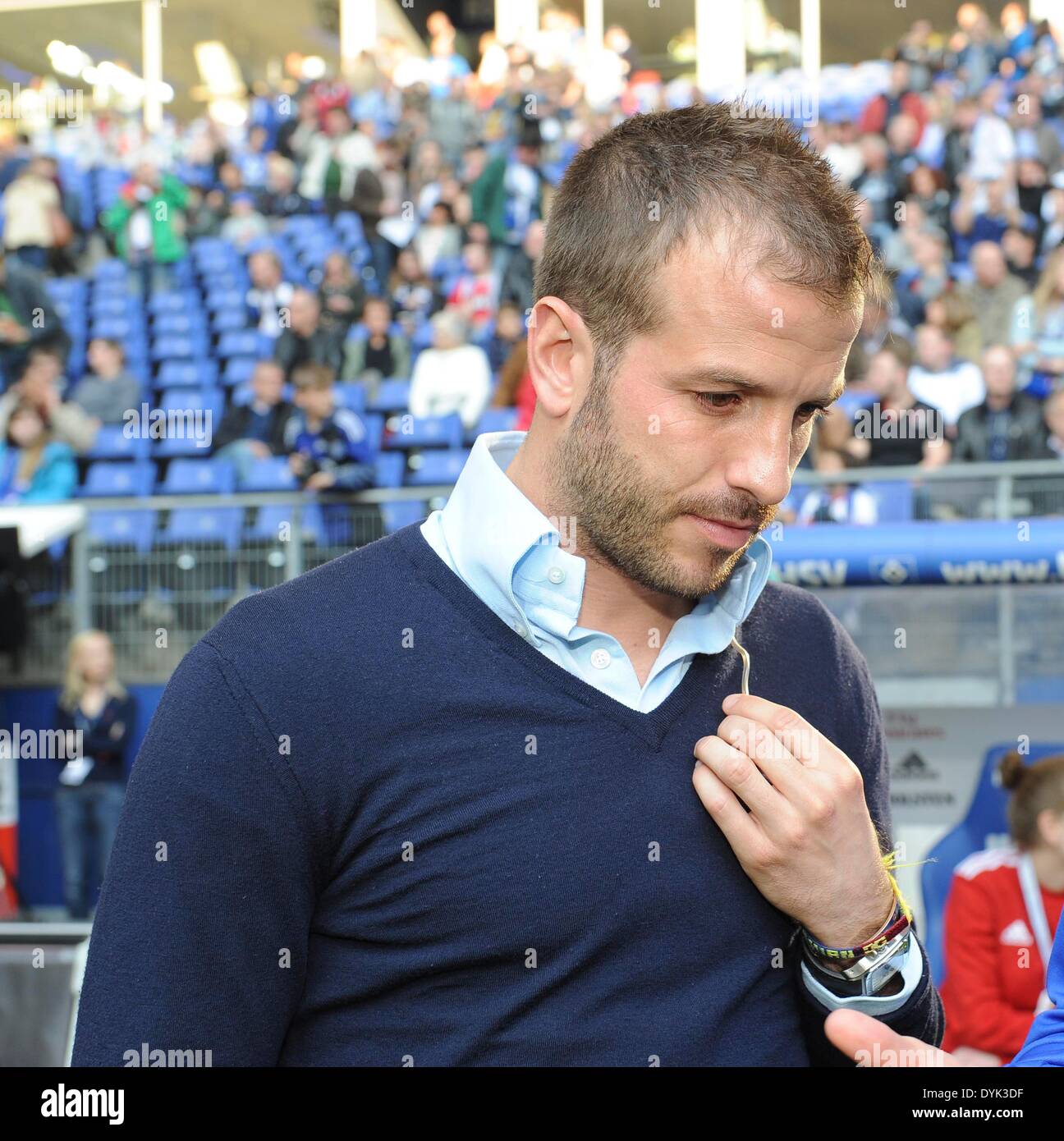 Dutch soccer player Rafael van der Vaart of the Hamburger SV reacts ...