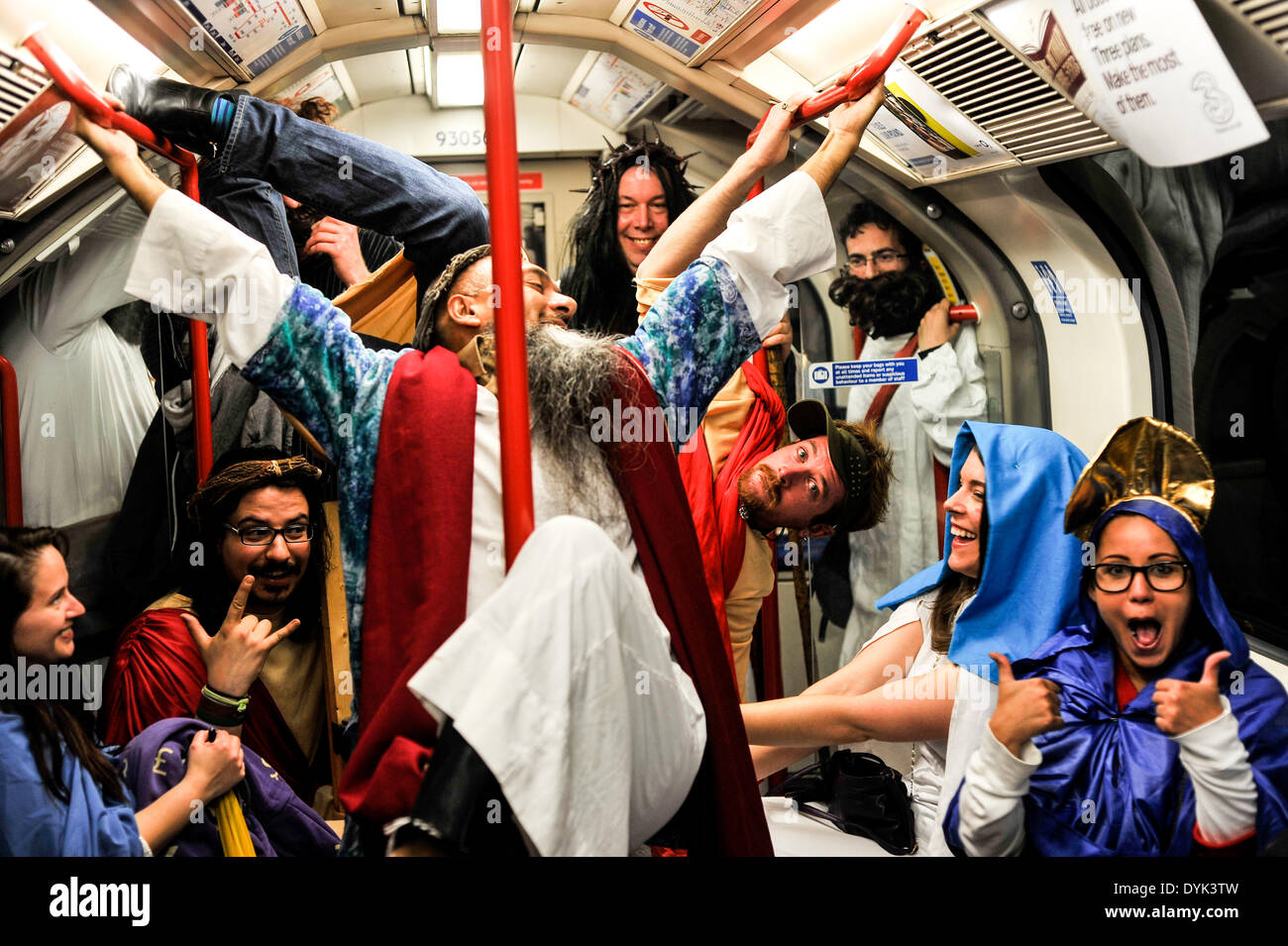 London, UK. 20th Apr, 2014. Chistathon 2014, pub crawl for which ...