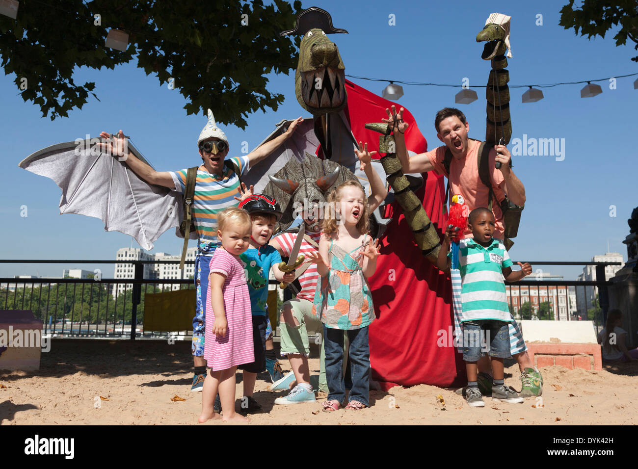 Captain Flinn and the Pirate Dinosaurs, London Wonderground Stock Photo ...