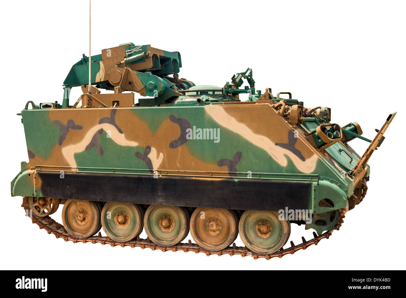 old tank on a white background Stock Photo - Alamy