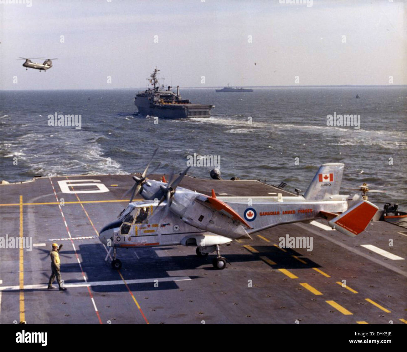 The Canadair CL-84 Dynavert, a tilt-wing experimental aircraft, is ...