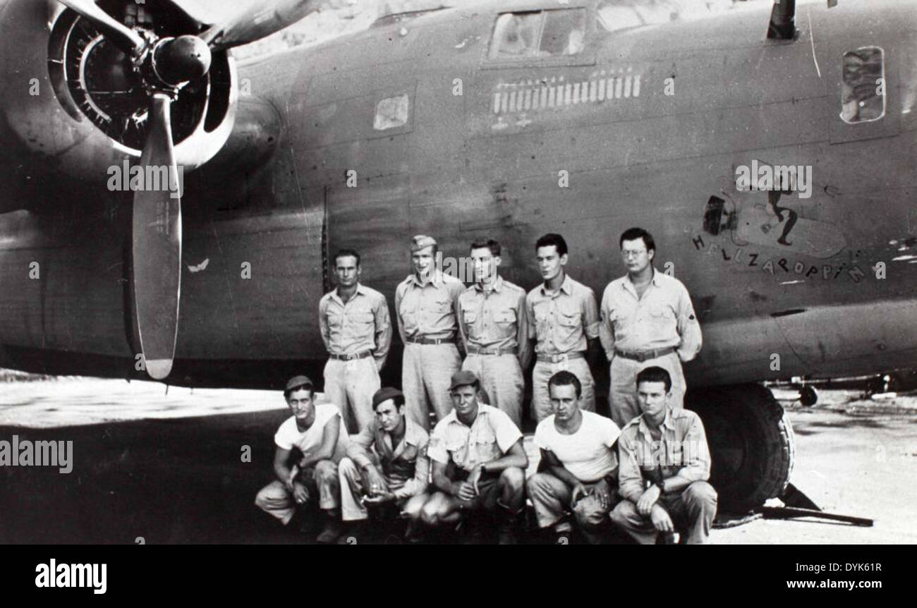 The photo captures the 319th Bomb Squadron, part of the 90th Bomb Group ...