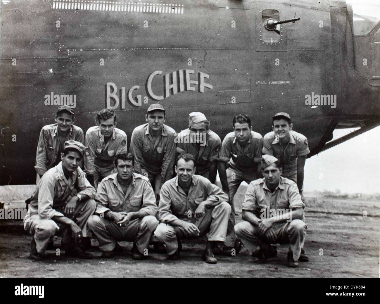 This image from the 90th Bomb Group features the 321st Bearskin Crew, a ...