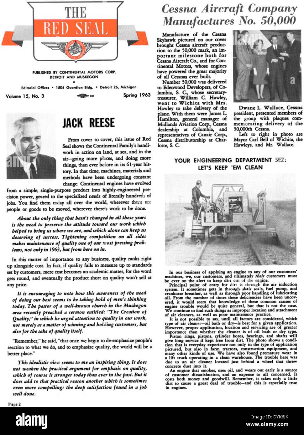 The 50,000th airplane built by Cessna was featured in the Red Seal ...