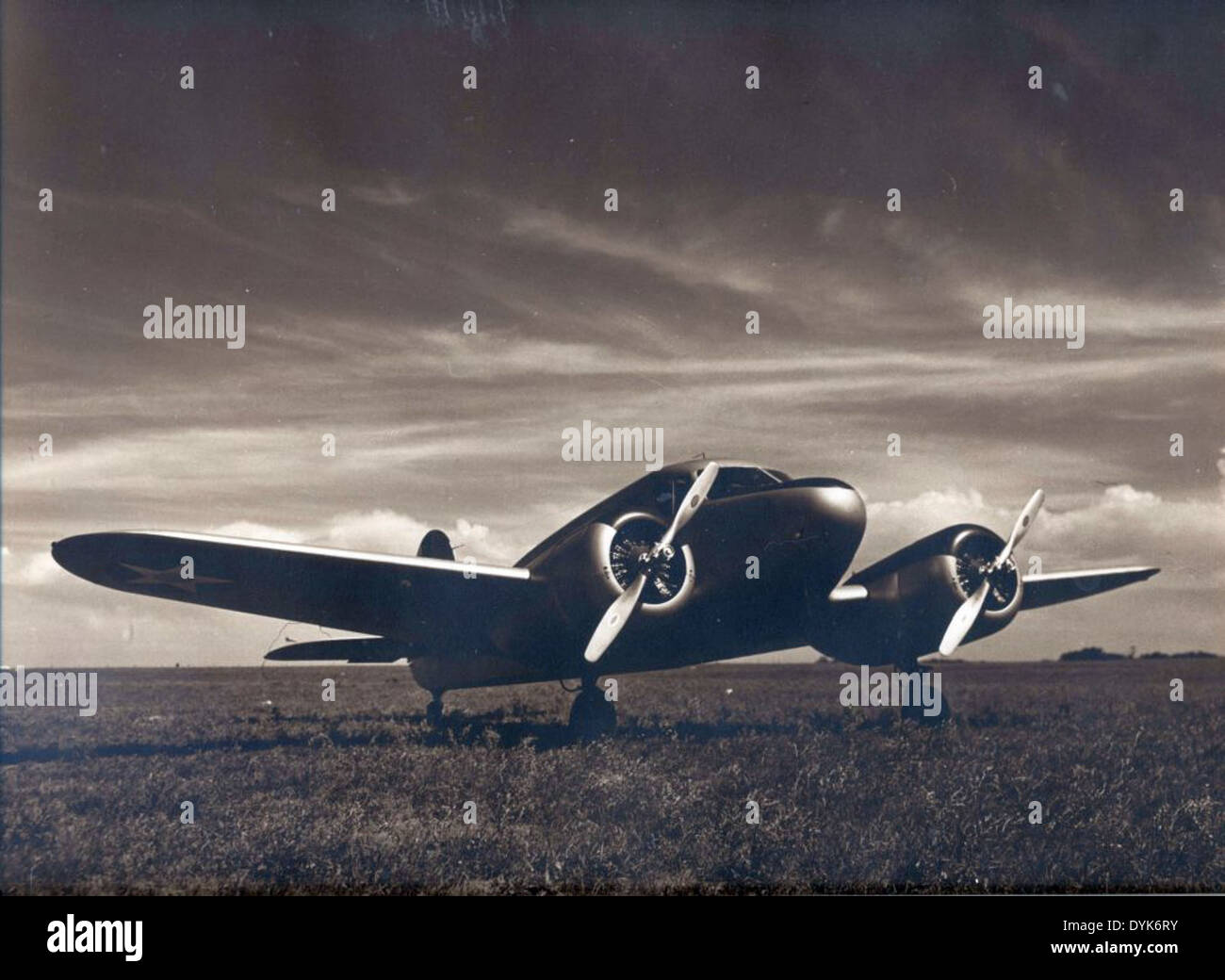 This photo captures a Cessna AT-8, a light aircraft used by the U.S ...