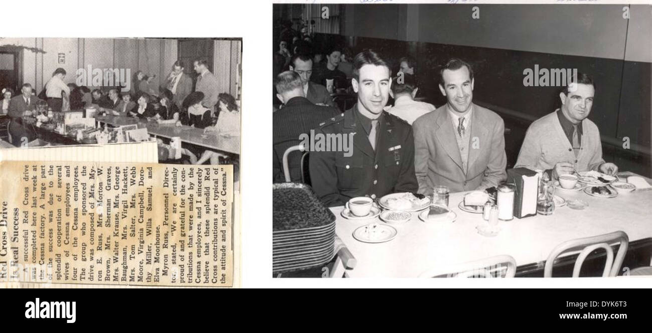 Mort, Bill & Winstead, 1944, & Red Cross Drive Success article Stock ...