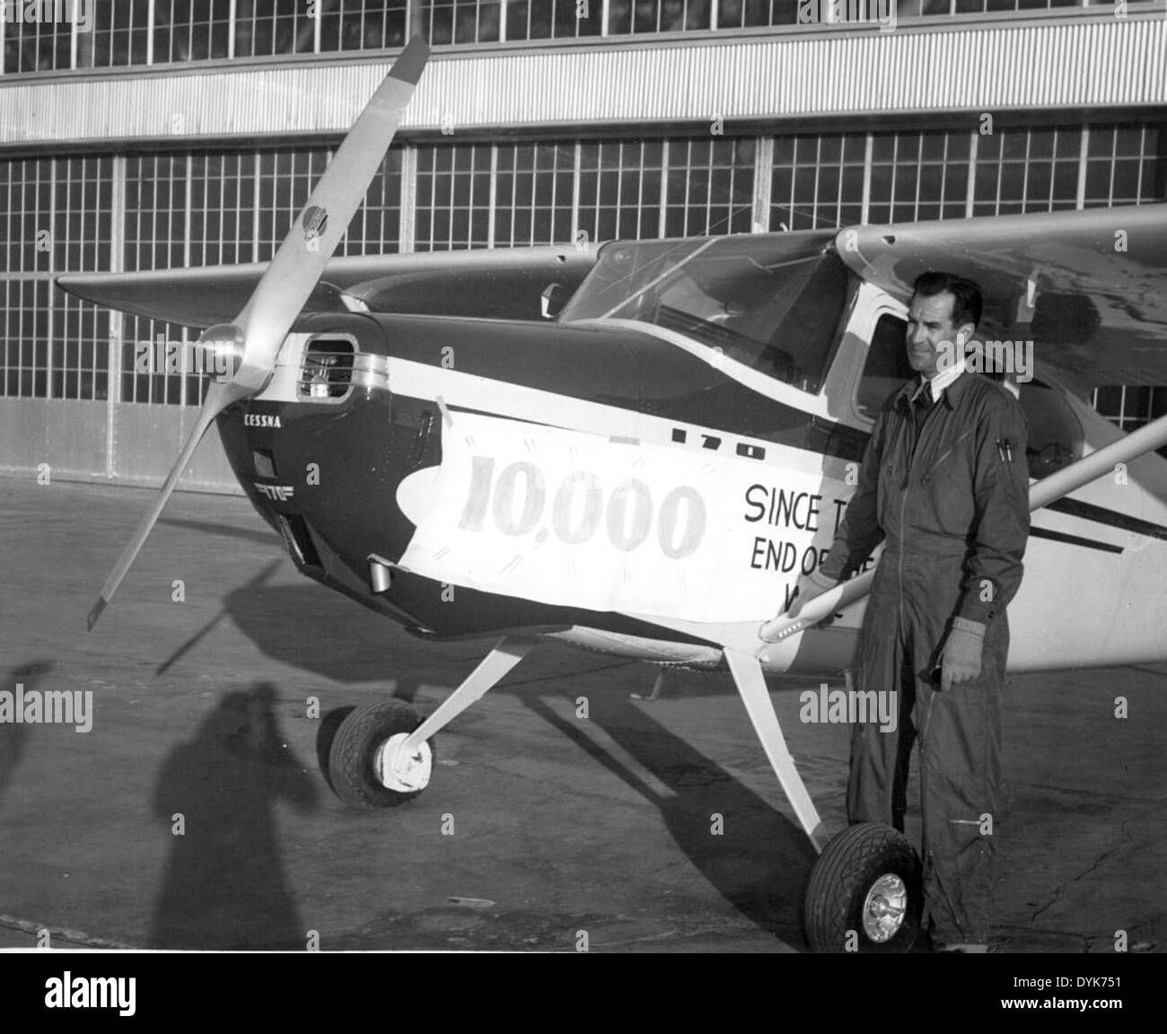 Cessna's 10,000th airplane, piloted by test pilot Mort Brown, marked a ...