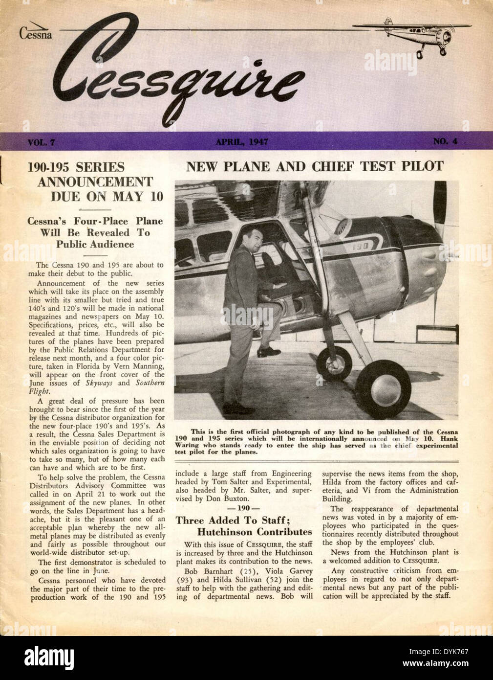 This image introduces the 1947 Cessquire series, with Mort Brown as the ...