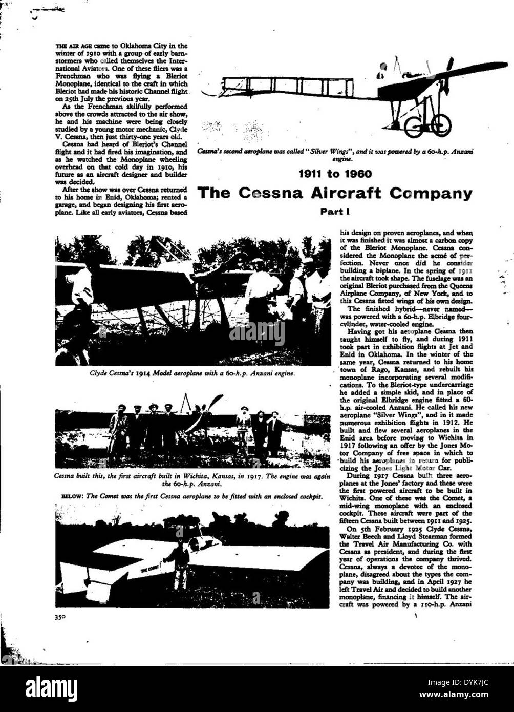 Cessna aircraft Black and White Stock Photos & Images - Alamy