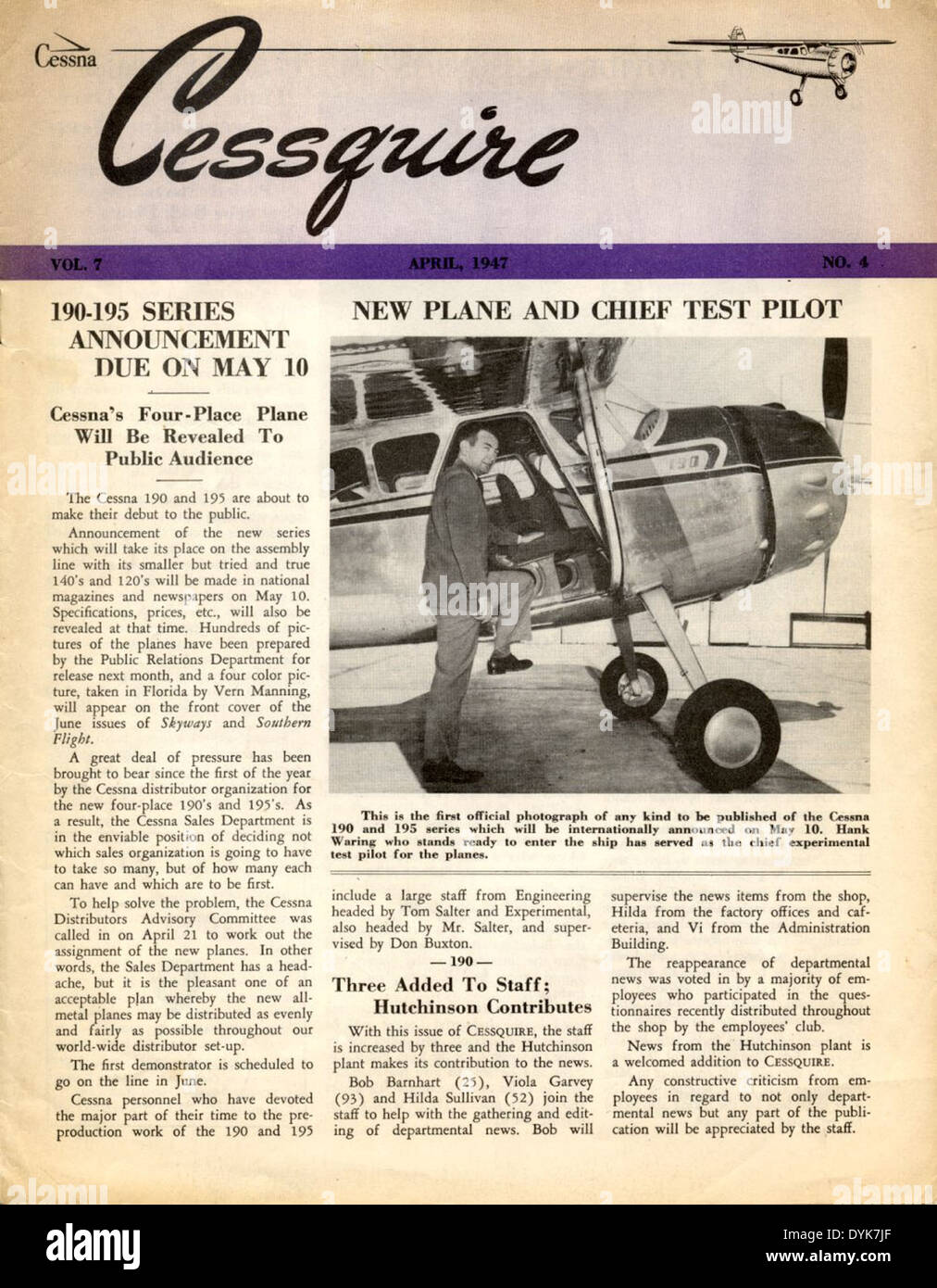This image captures the introduction of the Cessna 150, a small two ...