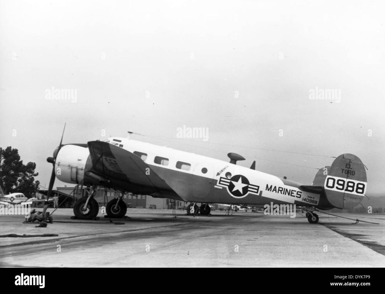 A photograph of the Beech C-45 Expeditor, BuAer 140988, operated by the ...