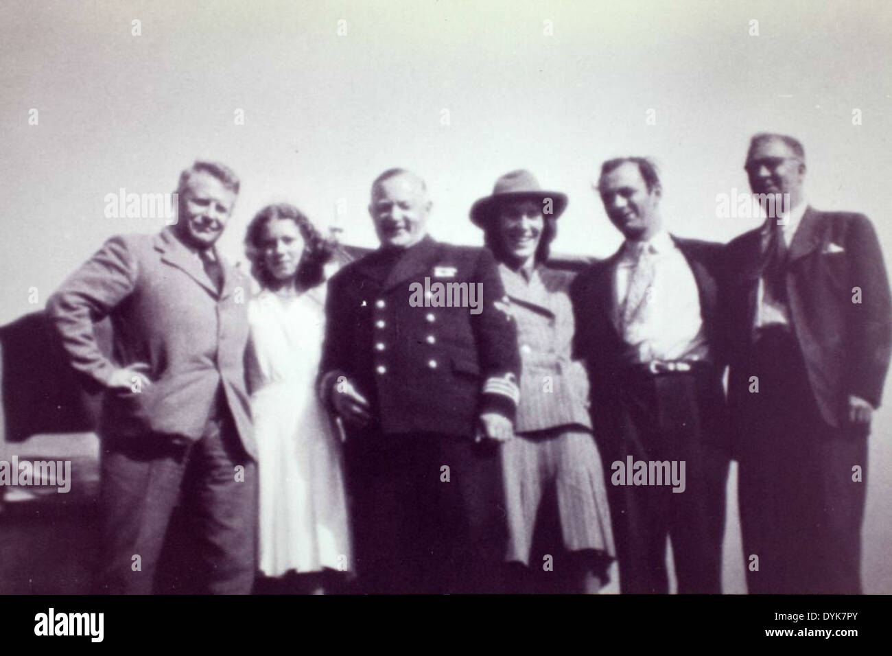 Bernt Balchen, a polar explorer and aviator, is pictured with Danish ...