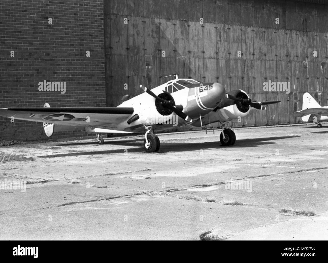 Beech c 45 aircraft Black and White Stock Photos & Images - Alamy