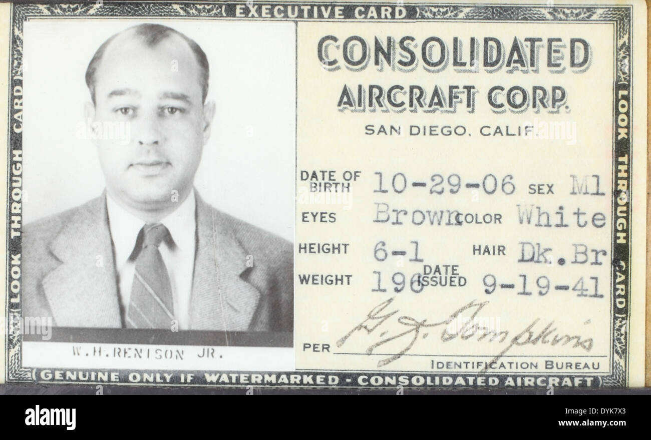 This image features an identification card from the Renison collection ...