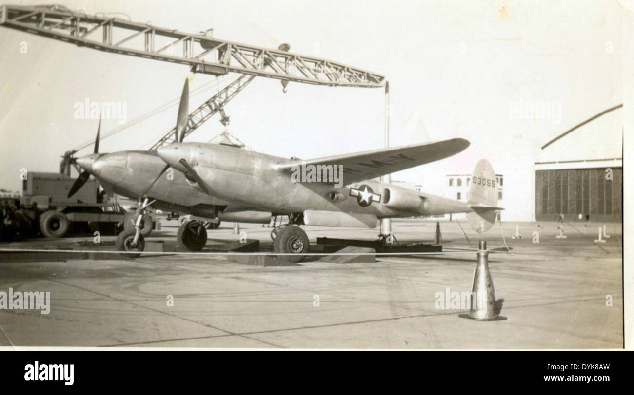 The XP-49, a prototype fighter aircraft developed by Lockheed for the U ...
