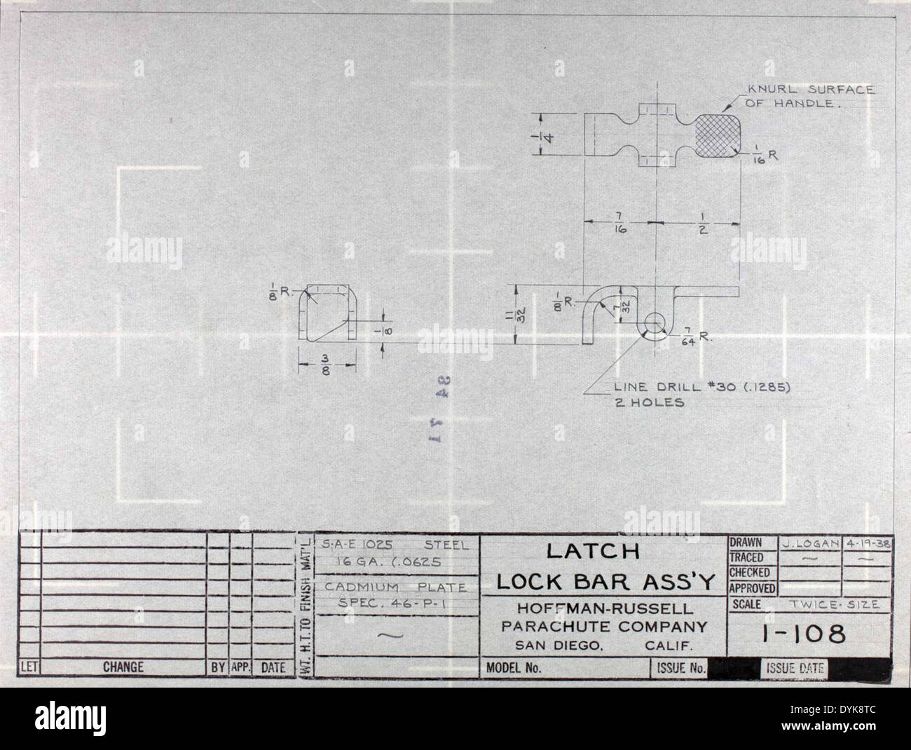 Schematic: Latch Lock Bar Ass'y Stock Photo - Alamy