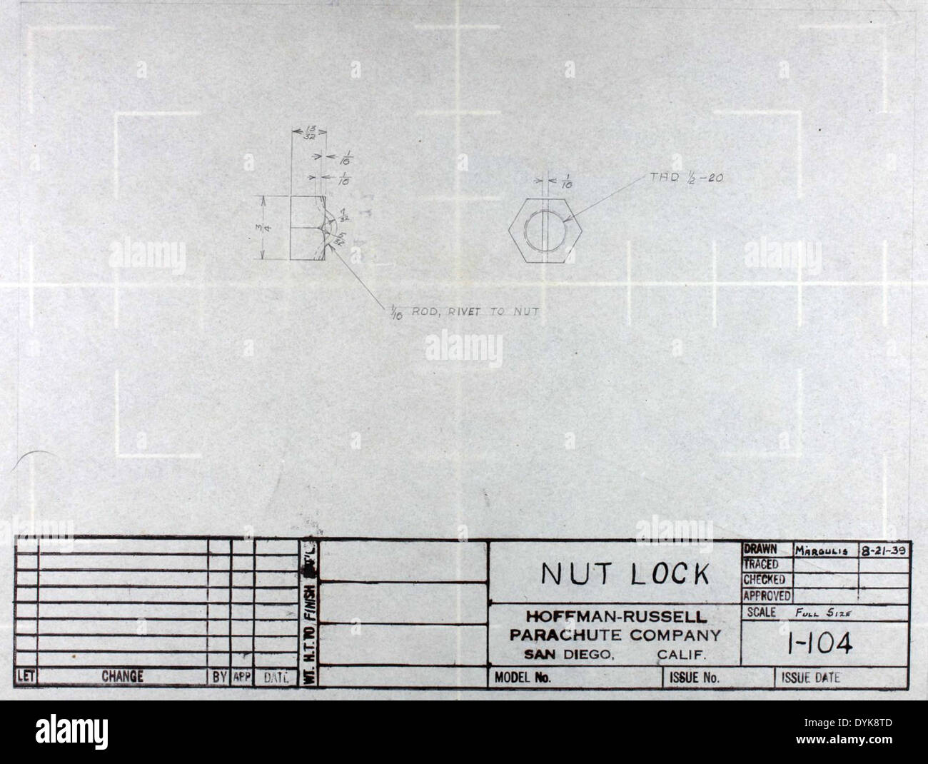 This schematic illustrates the design of a nut lock developed by James ...