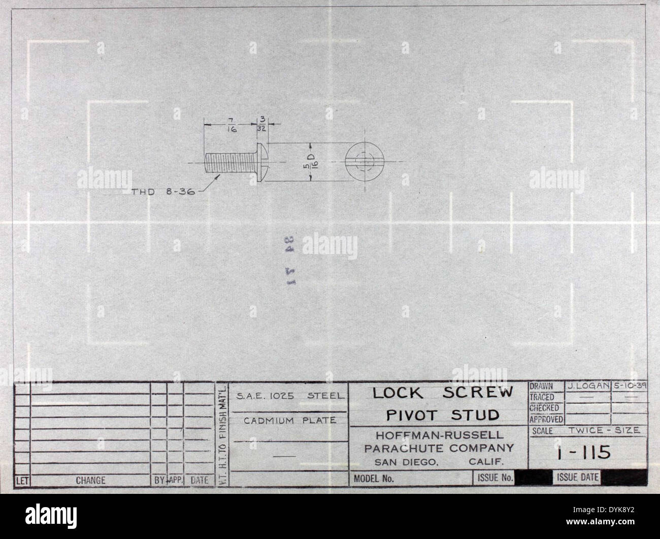 This schematic, created by James M. Russell, outlines the lock screw ...