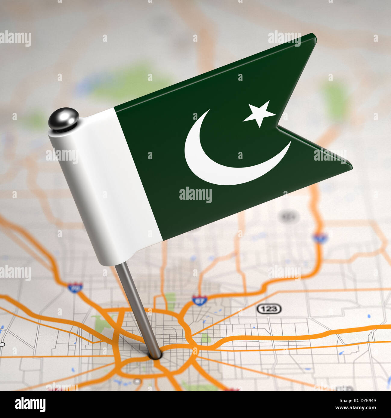 Pakistani flag map hi-res stock photography and images - Alamy