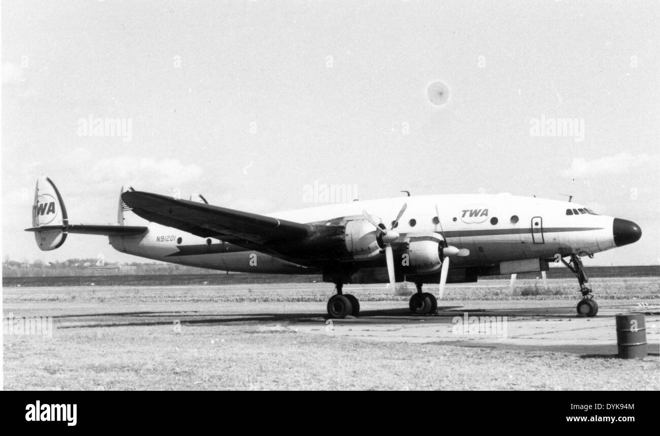 The Lockheed L-749A Constellation, registered N91201, was used by Trans ...