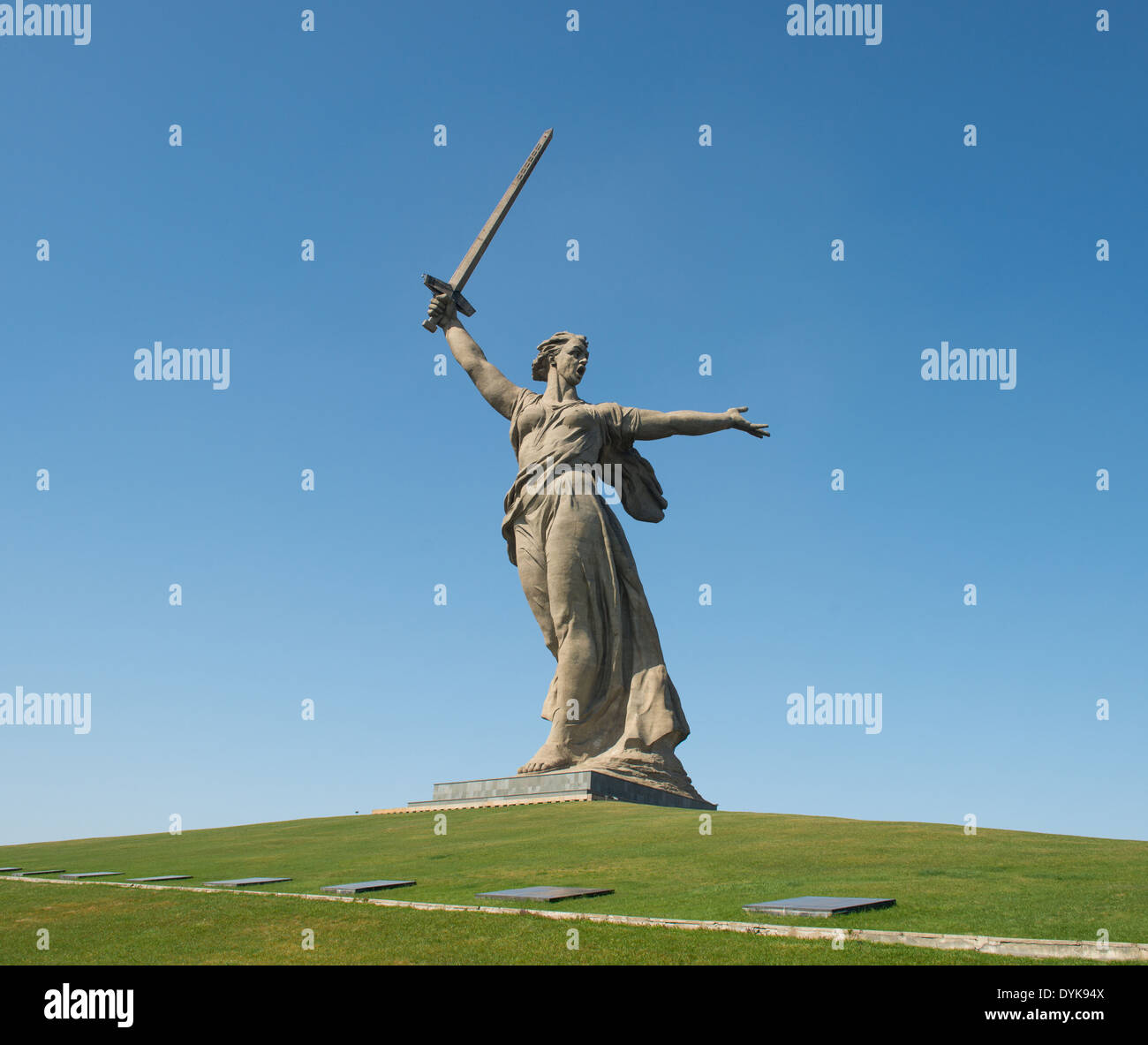 The monument of Motherland Calls in Mamayev Kurgan memorial complex in ...