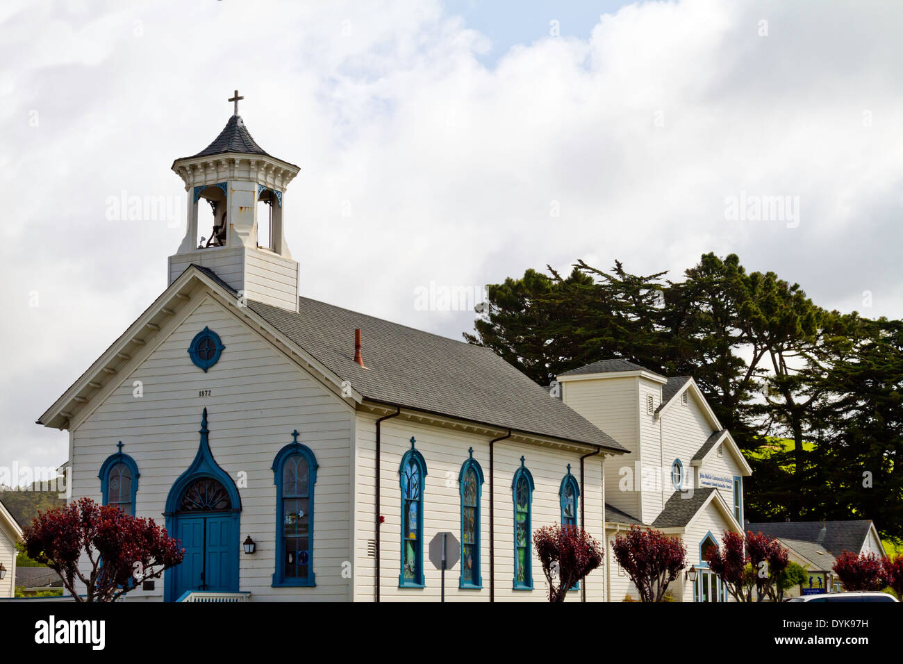 Country church in Half Moon Bay, California, USA Stock Photo - Alamy