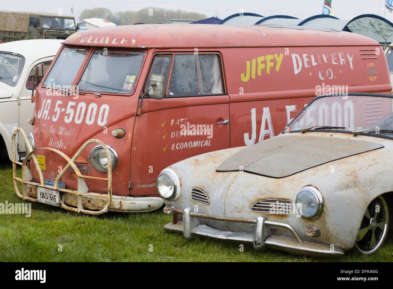 Rat Looking VW Camper at the Santa Pod Raceway England Stock Photo - Alamy