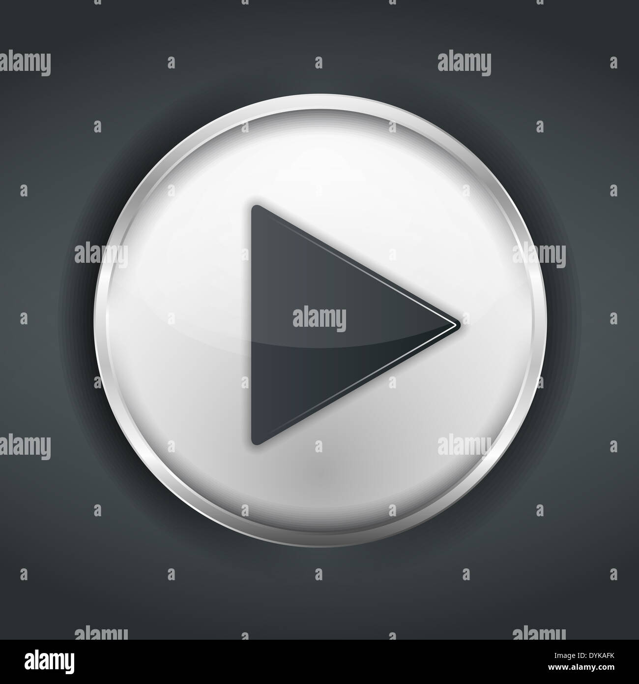 Round Play Button Stock Photo - Alamy
