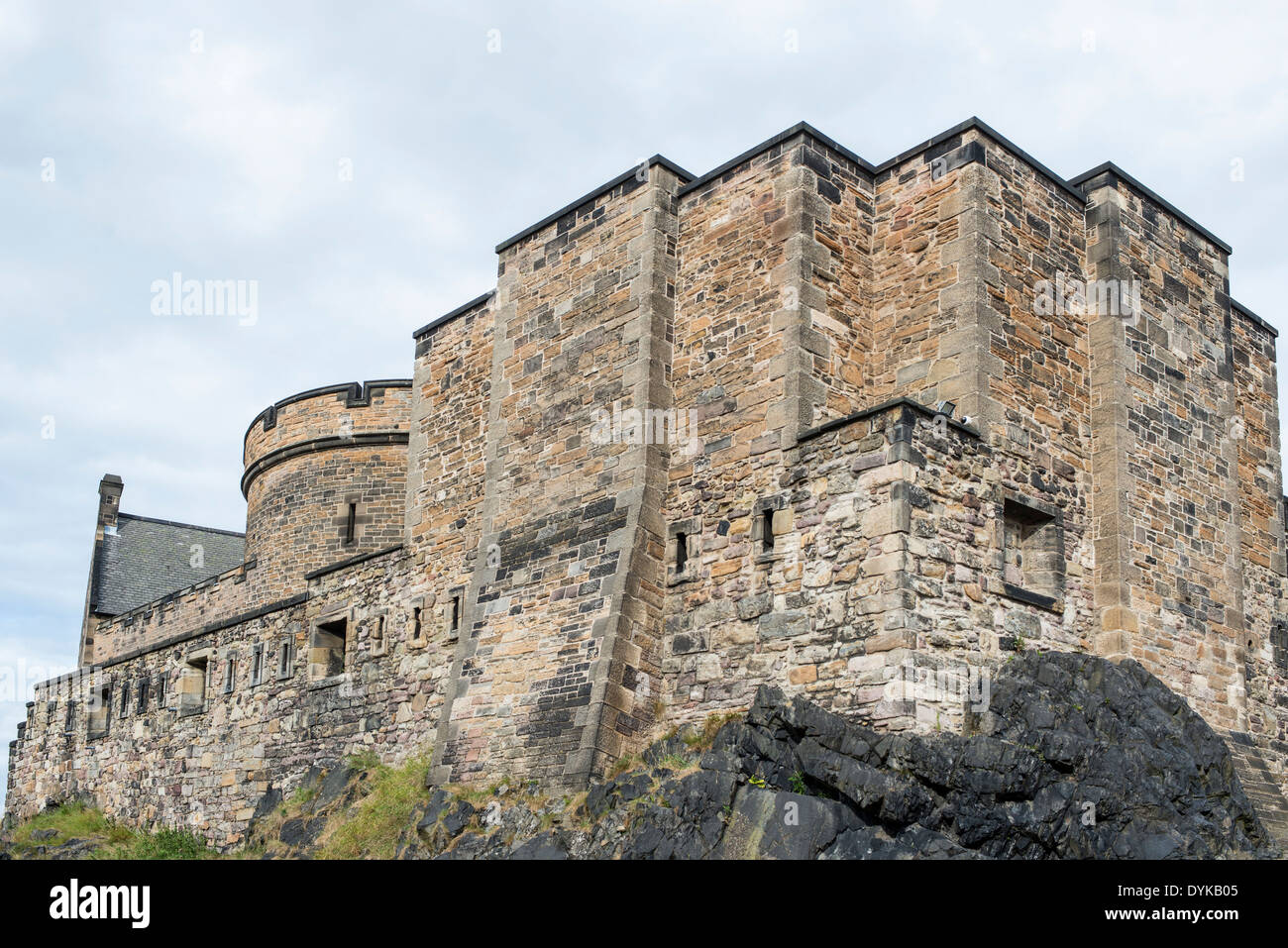 Wall of Edinburgh castle Stock Photo - Alamy