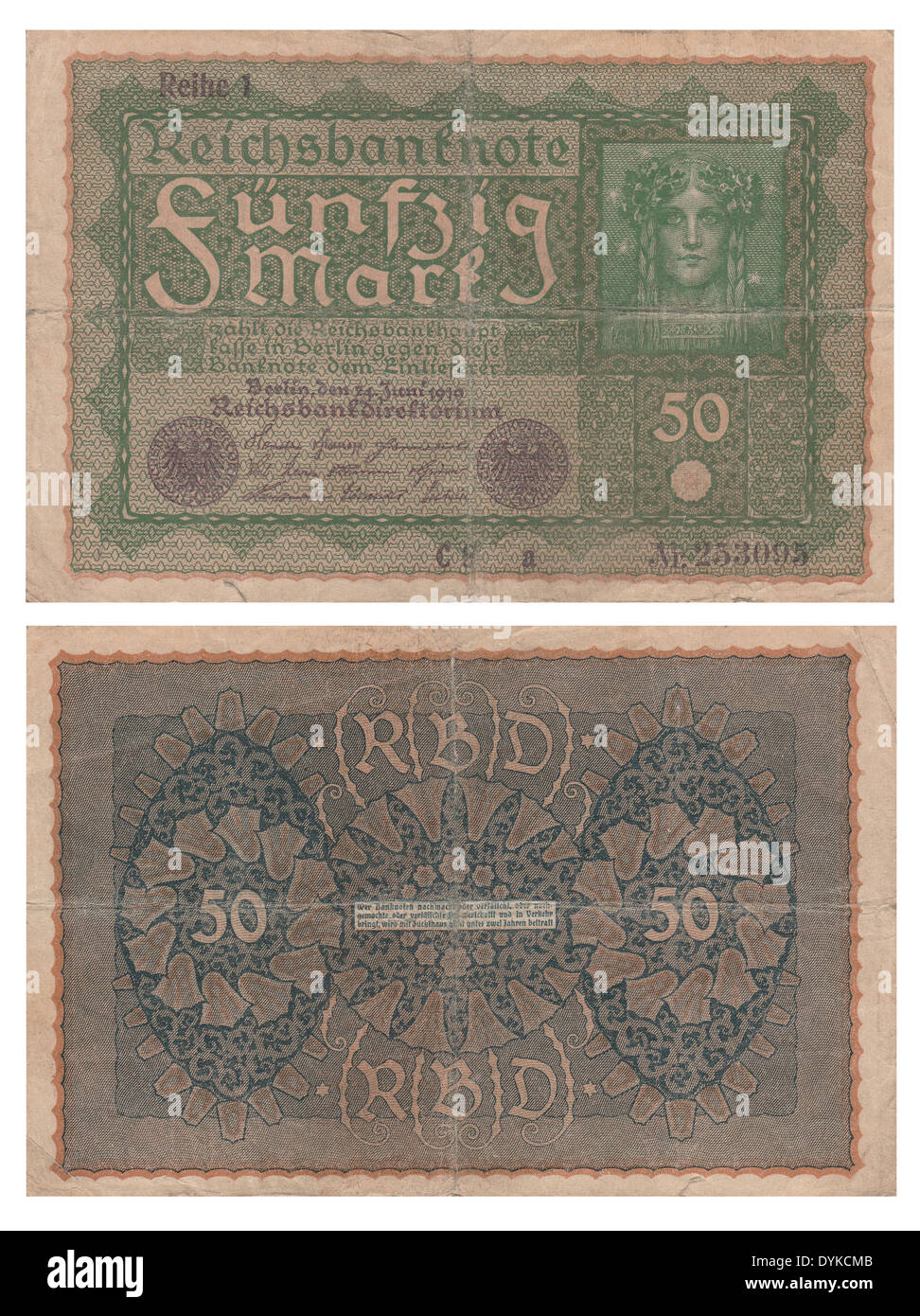 Old german banknotes hi-res stock photography and images - Alamy