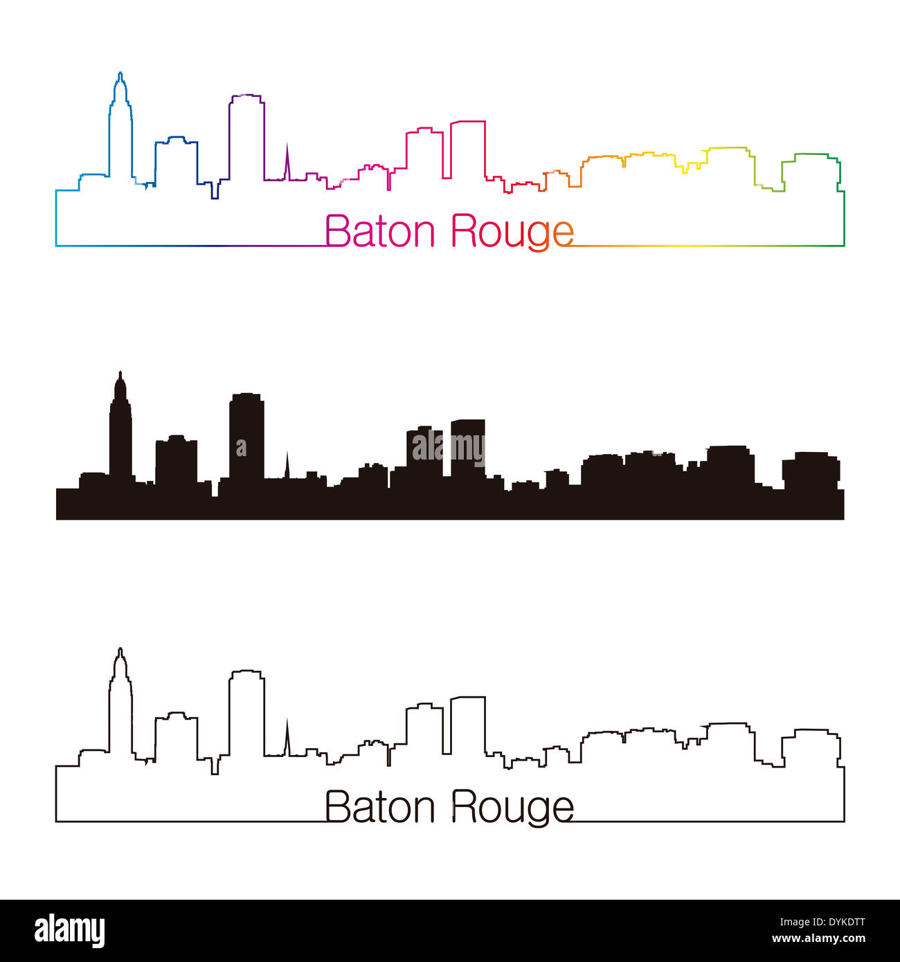 Baton rouge skyline silhouette hi-res stock photography and images - Alamy