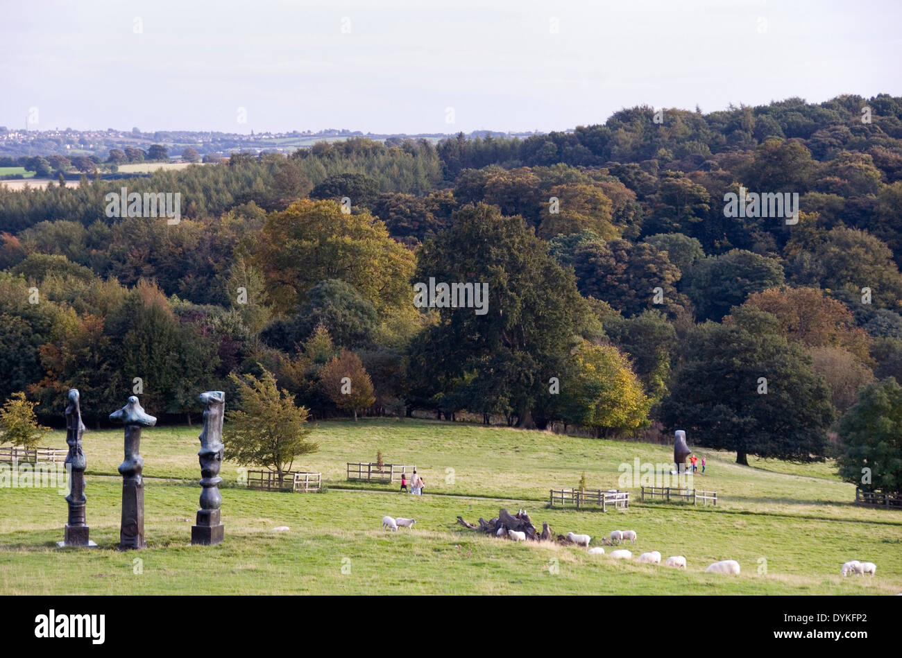 Yorkshire Sculpture Park, YSP, Wakefield, UK, 7 Oct 2012: Henry Moore ...
