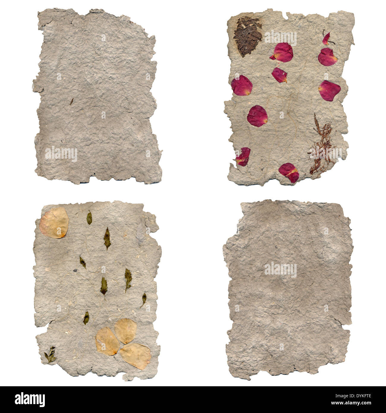 Hand made paper isolated on white background Stock Photo - Alamy