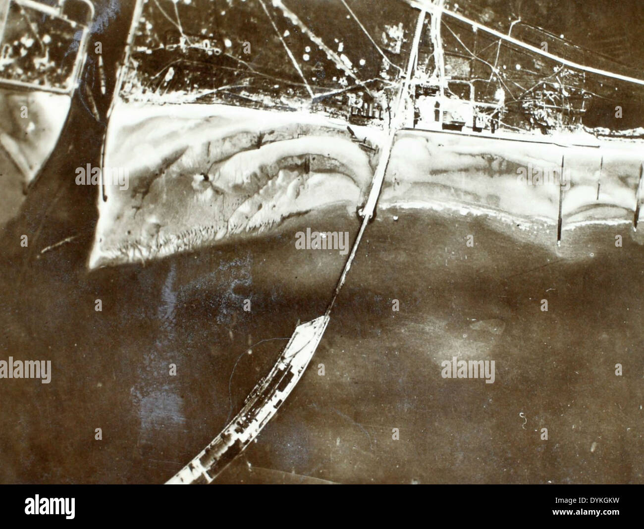 This aerial photo from 1917-1918 captures a view of the 110th Army ...