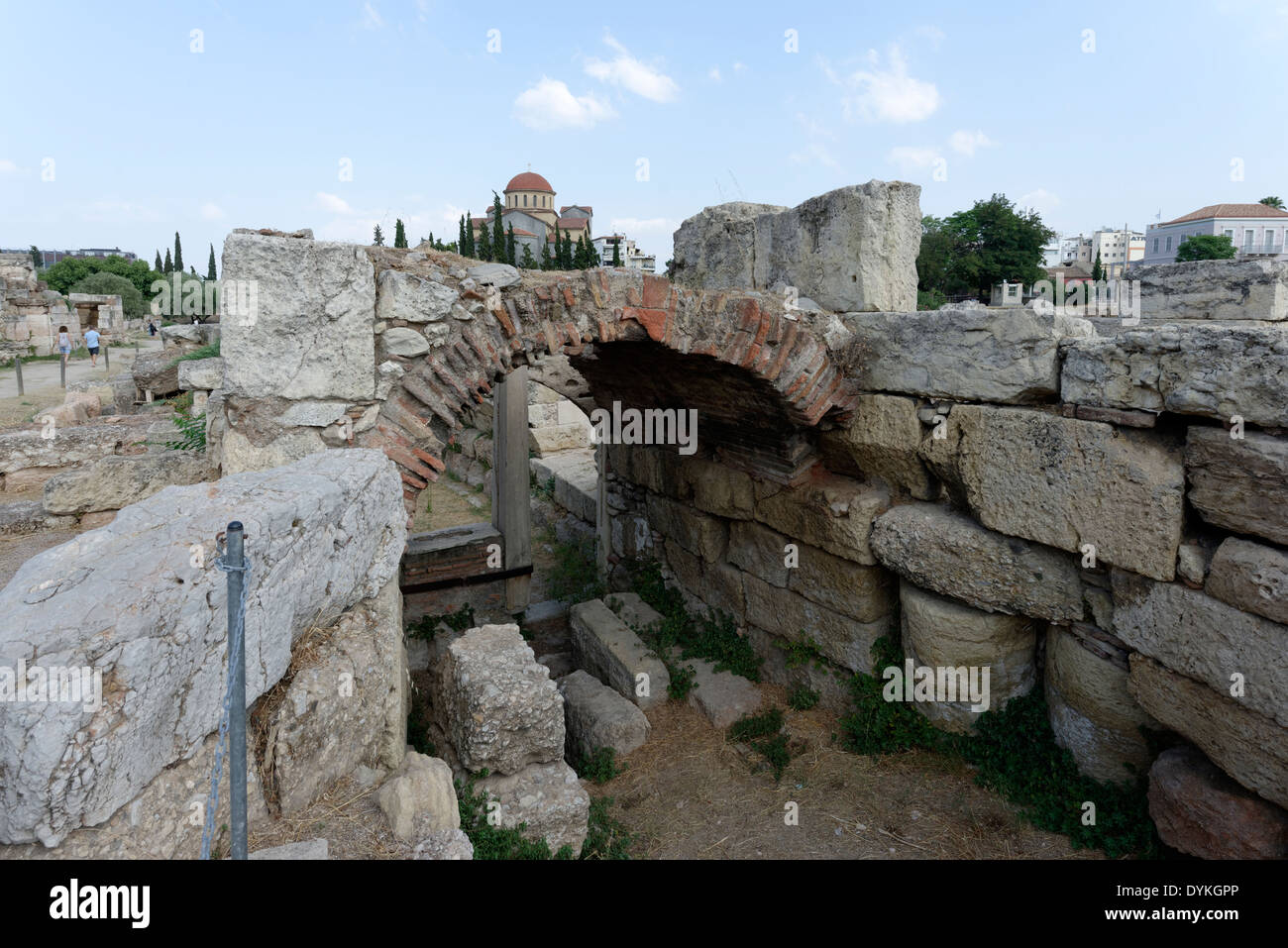 The Eridanos River marble arched vaulted channel beside Sacred Gate ...
