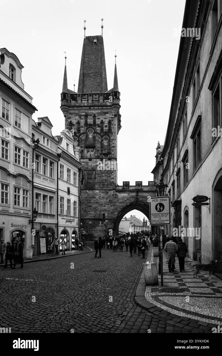 Charles bridge prague bohemia Black and White Stock Photos & Images - Alamy